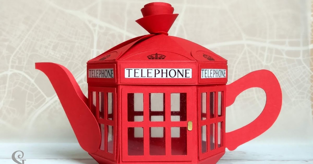 Esselle Crafts: Red Telephone Teapot Box