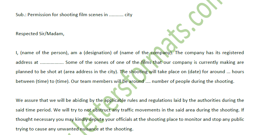 Write Letters online: Application Letter to Police for Permission for ...