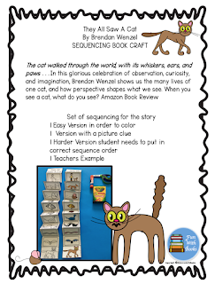THEY ALL SAW A CAT SEQUENCING ~ Book Units by Lynn