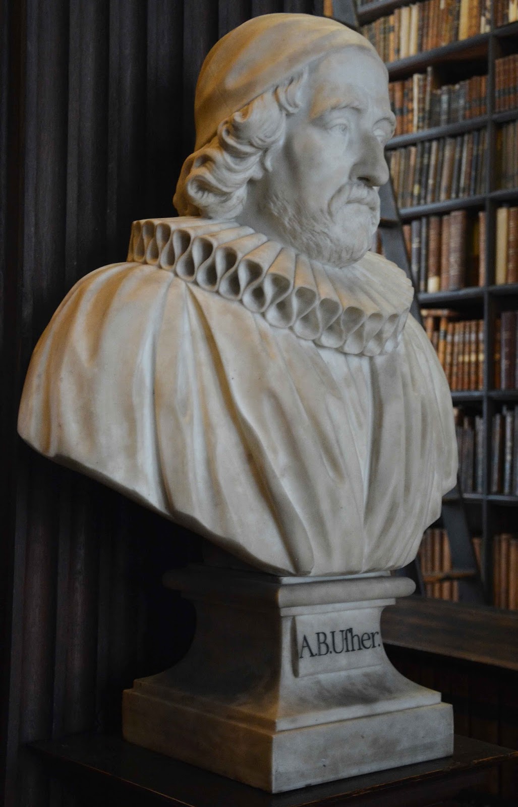 Bath, Art and Architecture: Bust of Archbishop Usher in the Long Room ...