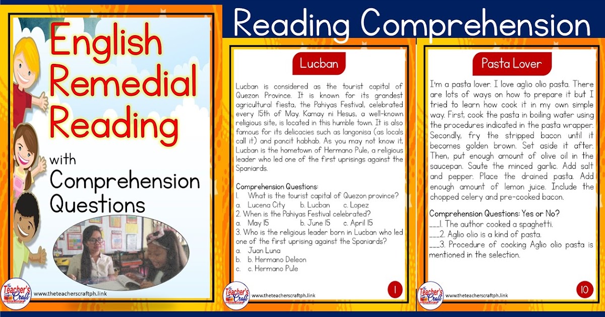 English Reading Comprehension Selections - The Teacher's Craft