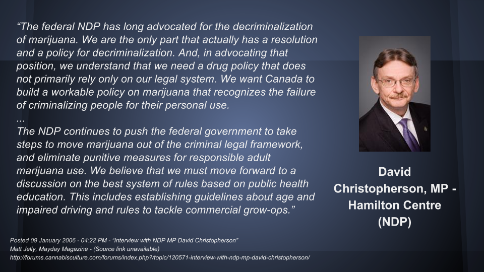 E-122 Cannabis Petition - Royal Commission on Cannabis: David ...