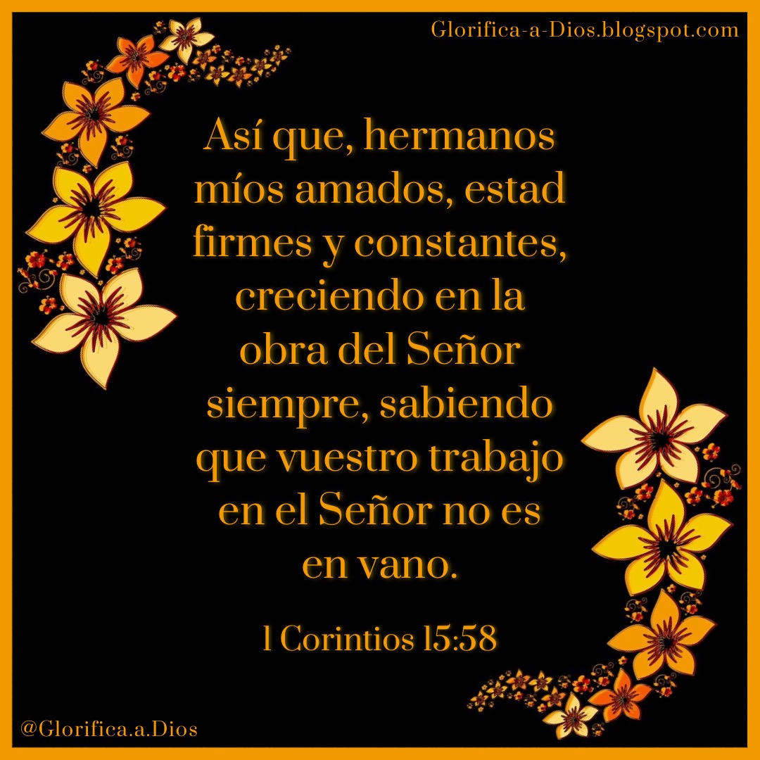 Glorifica a Dios: 1 Corintios 15:58