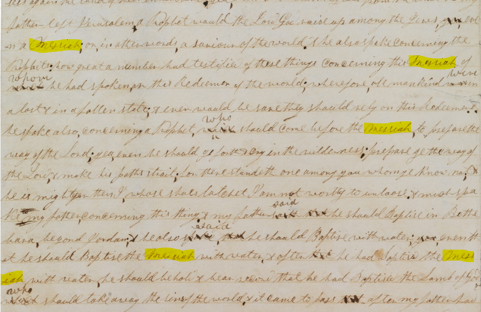 "Mosiah" as "Messiah" – Book of Mormon Notes