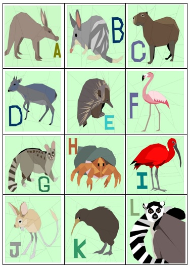 Quilt Art Design: Amazing Animals Alphabet