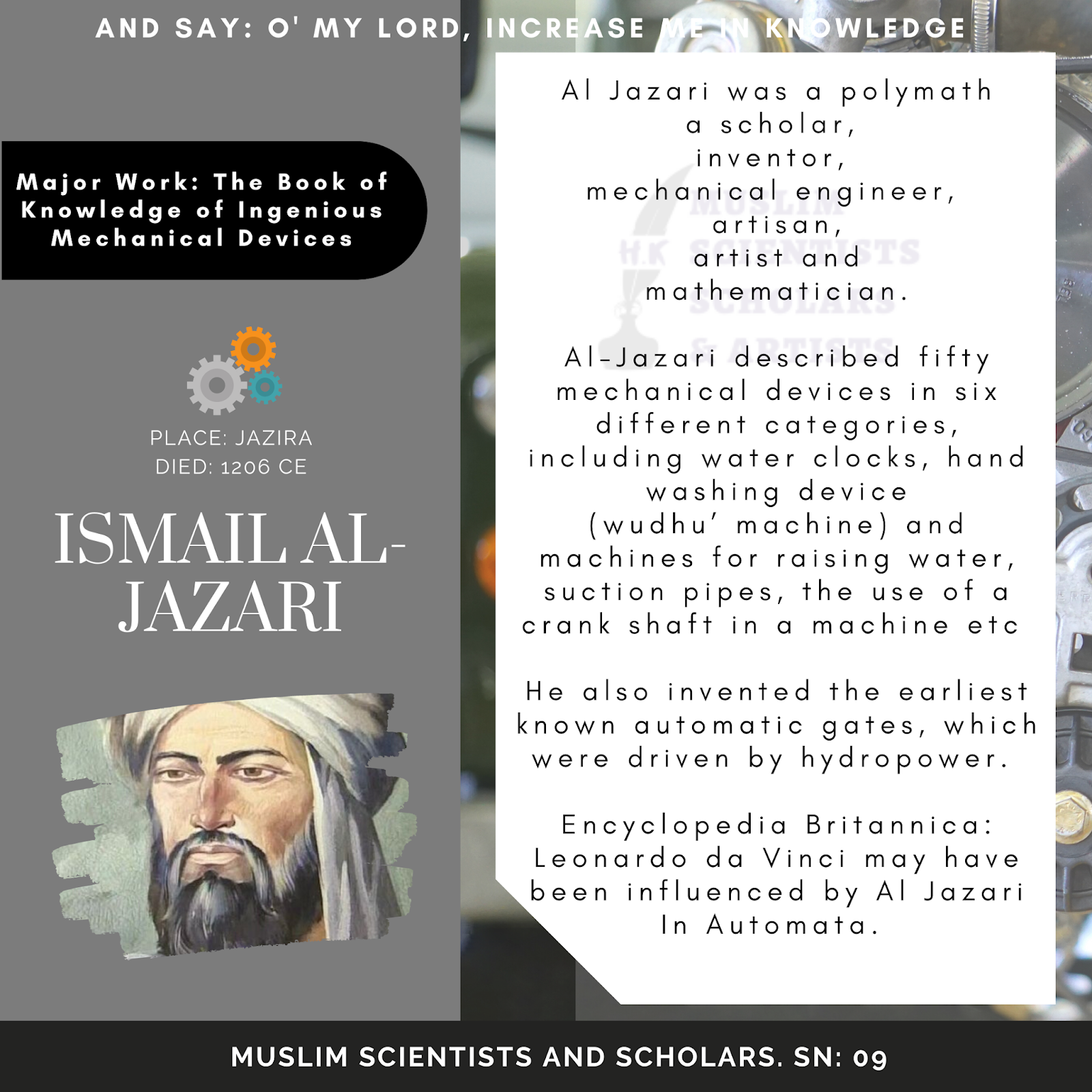 Ismail Al Jazari (Muslim Scientists and Scholars Series No: 09)