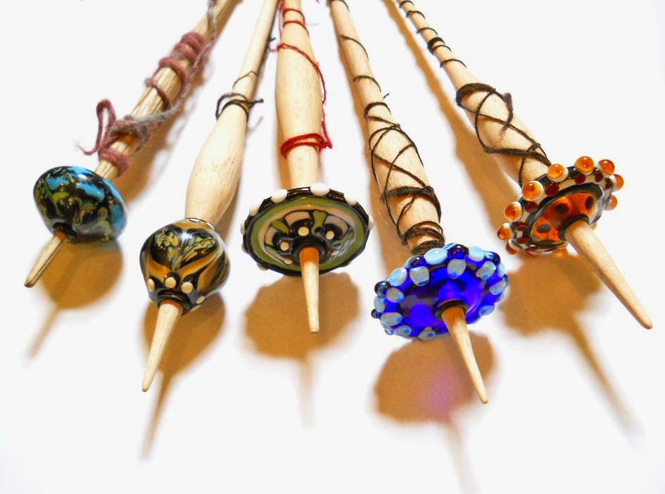 Lampwork Glass Beads Playing With Fire Spindles And Whorls Medieval Style lampwork-glass-beads-playing-with-fire-spindles-and-whorls-medieval-style