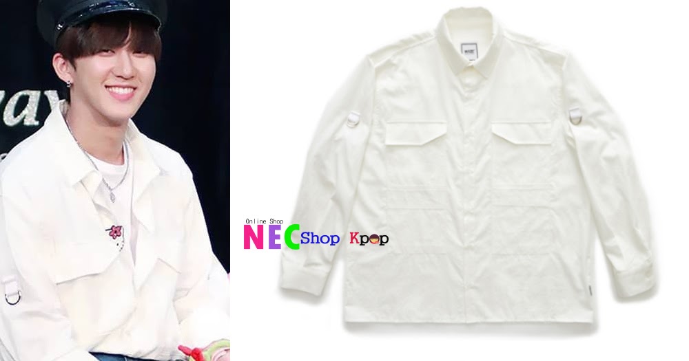 [STRAY KIDS STYLE] Changbin Stray Kids ROLL UP D-RING SHIRT (WHITE ...
