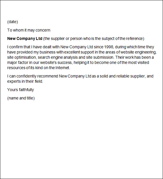 Free Employment Reference Letter Template ~ Resume Letter