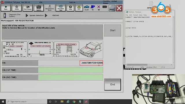 Nissan Used PCM Programming Bench Connection - Auto Diagnostic Tool ...