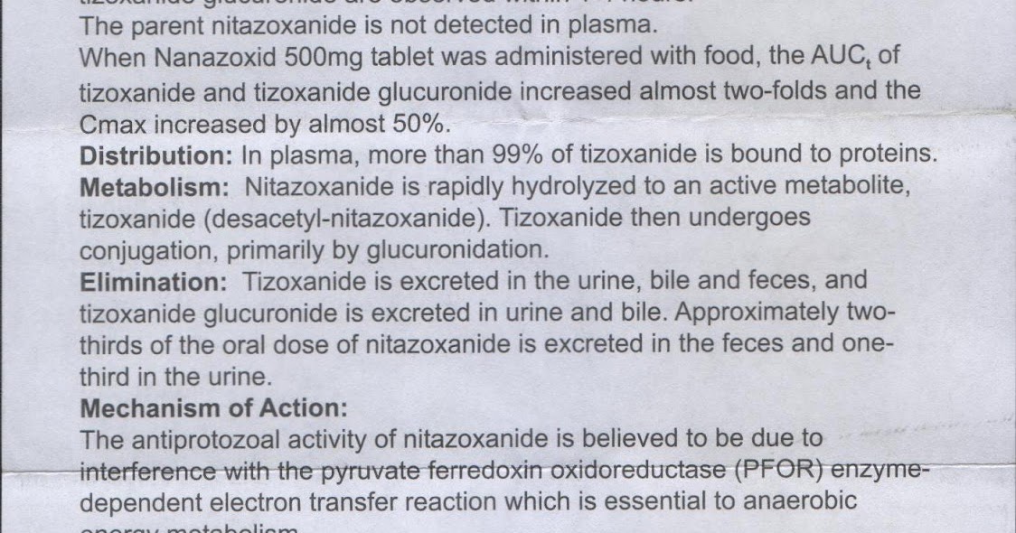 Drug Pamphlet: Nanazoxid