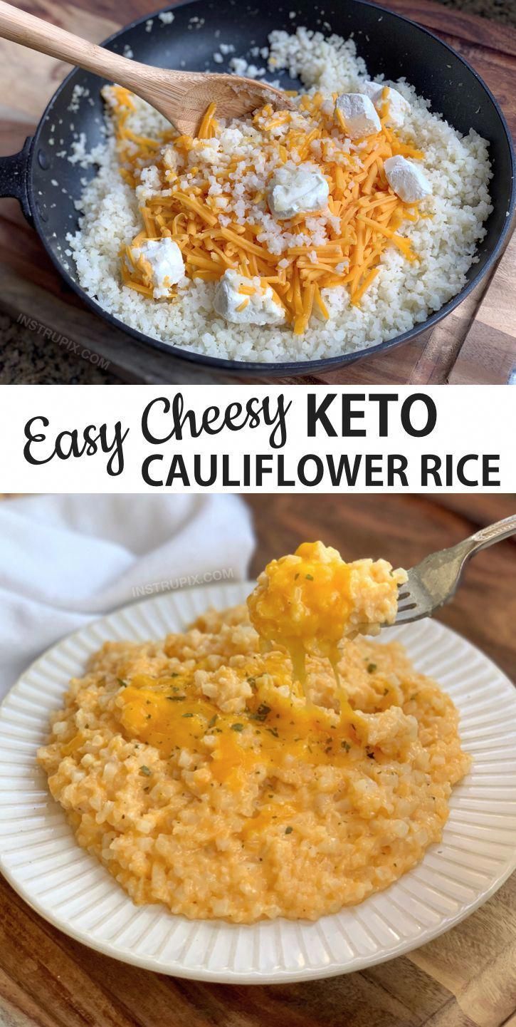 Easy Cheesy Cauliflower Rice