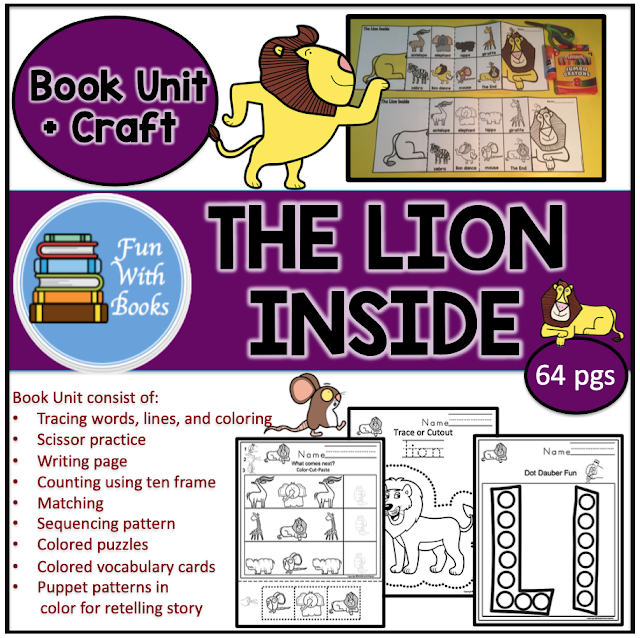 THE LION INSIDE BOOK UNIT & CRAFT ~ Book Units by Lynn