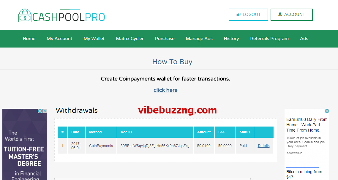 How To Earn 61.41 BTC Online, Cash Pool Pro - CPP Review