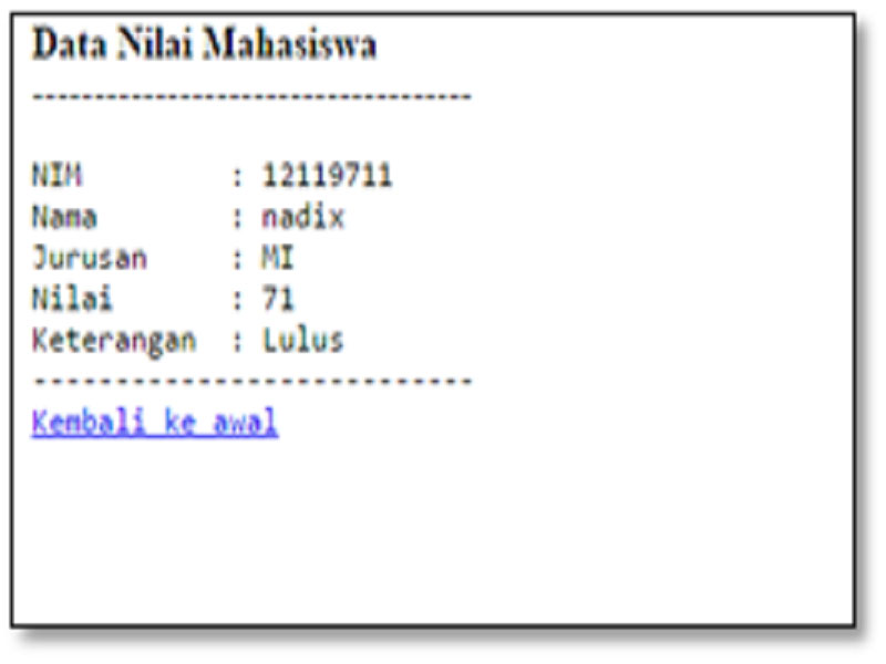 Cara membuat input dan menampilkan data tanpa menyimpan didatabases