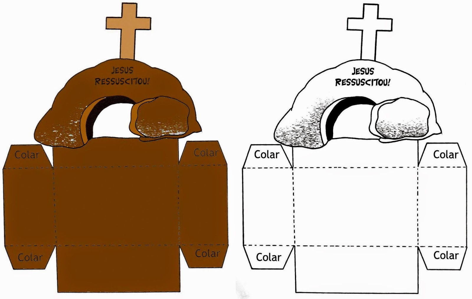 Escola Dominical Infantil: Túmulo de Jesus: "Jesus ressuscitou!"