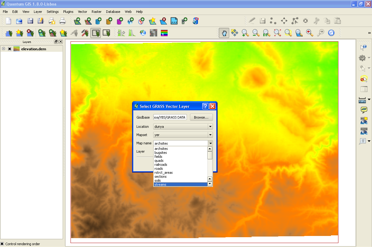 Quantum GIS üzerinde GRASS Kullanımı - Coğrafi Bilgi Sistemi - Tabula rasa