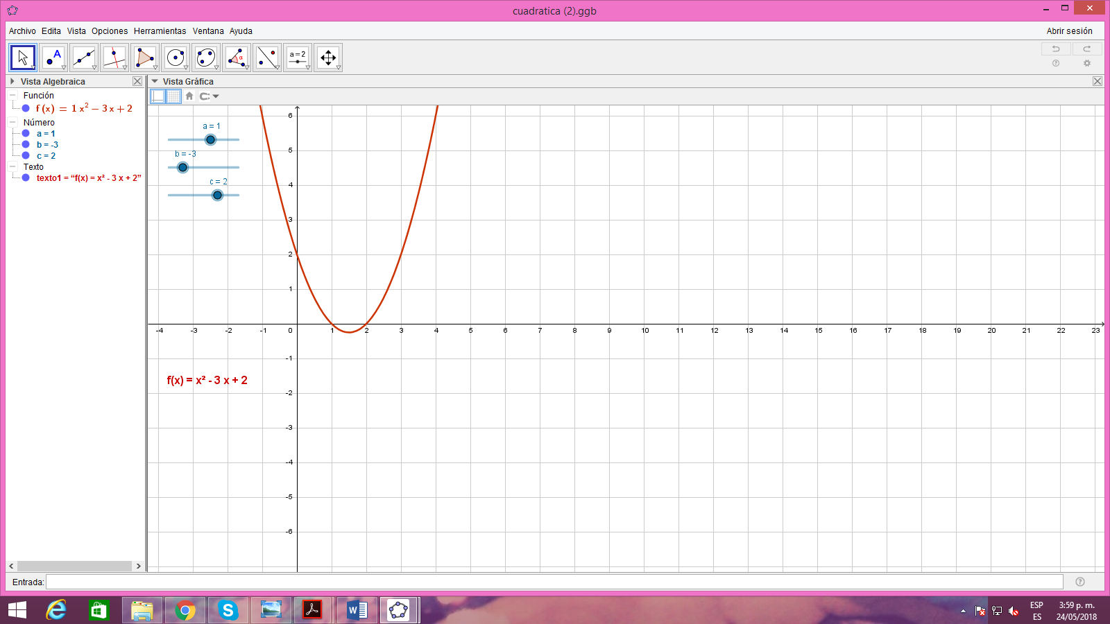 EJERCICIOS BASICOS CON GEOGEBRA