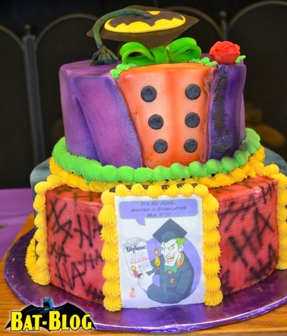 Andrew's THE JOKER Batman Graduation Cake!