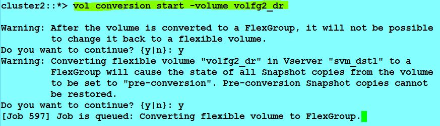 Remote Infrastructure Management: NetApp ONTAP 9.7 - Converting FlexVol ...