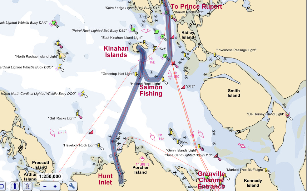 m/v WILD BLUE Cruising Blog: #13 Prince Rupert, Pillsbury Bay, Hunt ...