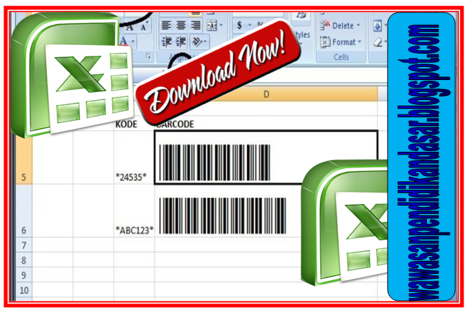 Cara membuat Kode Barcode dengan menggunkan Microsoft excel