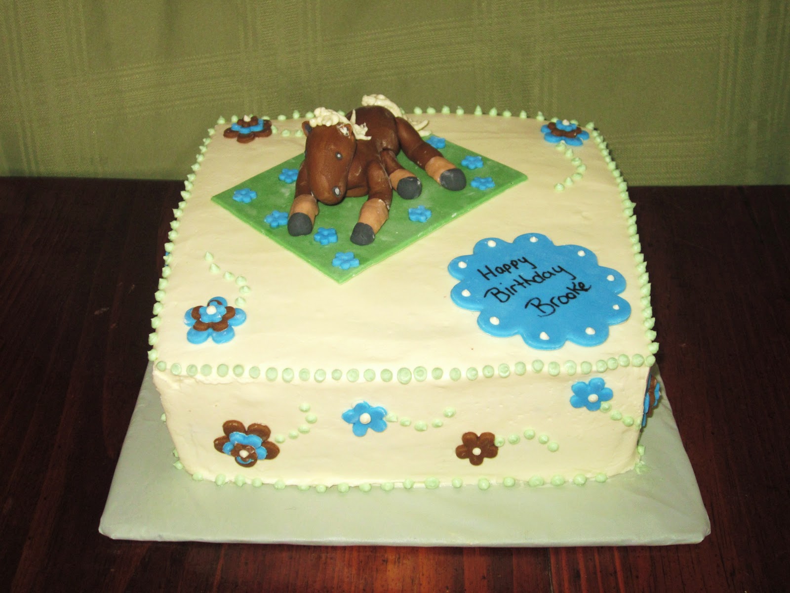 Second Generation Cake Design: Horse in a Pasture Birthday Cake