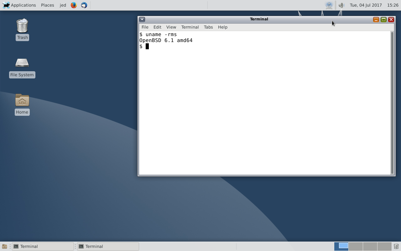James Deagle: OpenBSD 6.1: XFCE 4 posing as MATE, the joys of syspatch ...