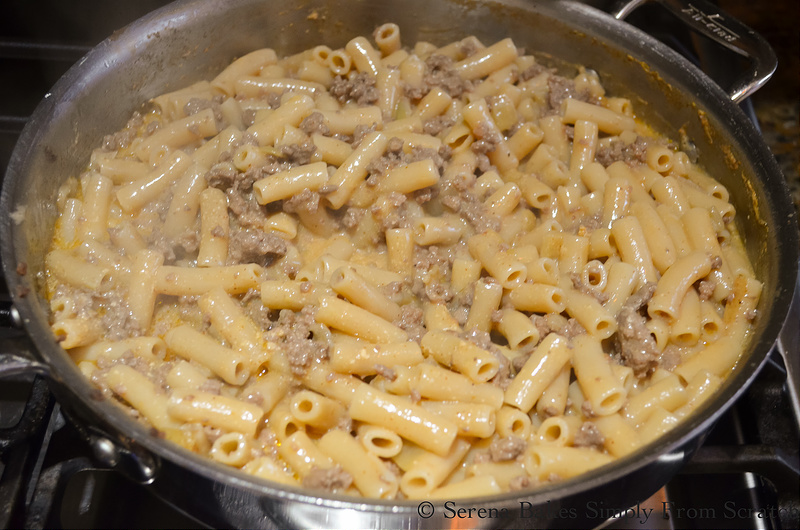 One Skillet Cheeseburger Helper With A Gluten Free Option | Serena ...