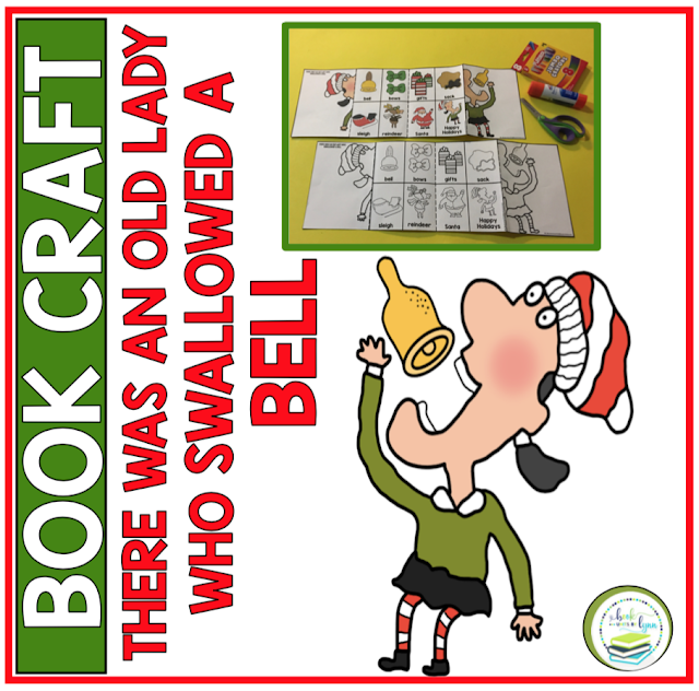 THERE WAS AN OLD LADY WHO SWALLOWED A BELL BOOK CRAFT ~ Book Units by Lynn