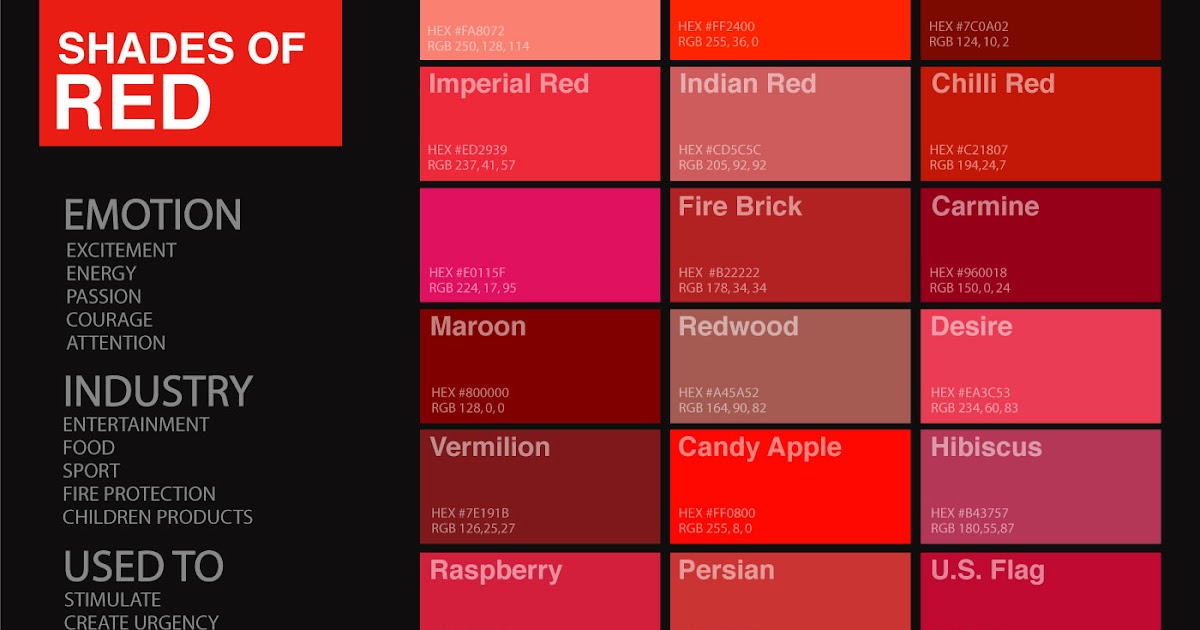 Shades Of Red Colors - Template Pages