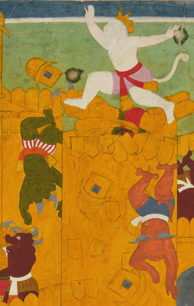 Indian Epics: Images and PDE Epics: Image: Angada Steals Ravana's Crown