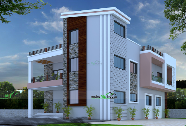 Building Elevation Design with Floor plan