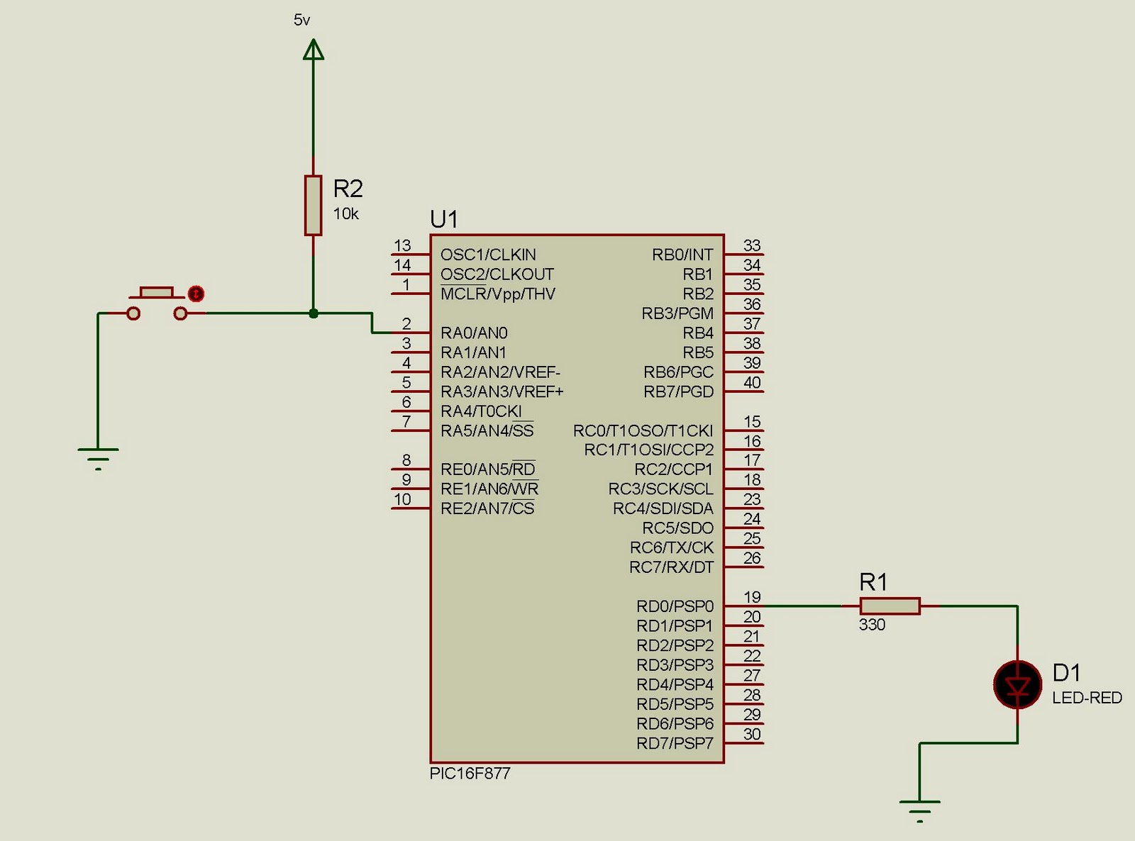Zouhair electronics: how to take input with pic 16f877