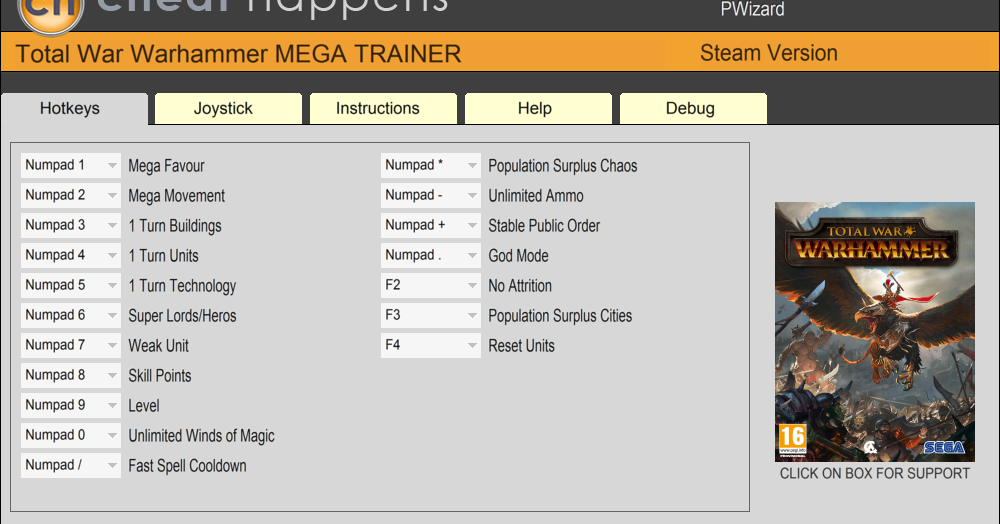 Cheat Happens Game Trainers: Total War: Warhammer Trainer Cheat Happens Game Trainers: Total War: Warhammer Trainer