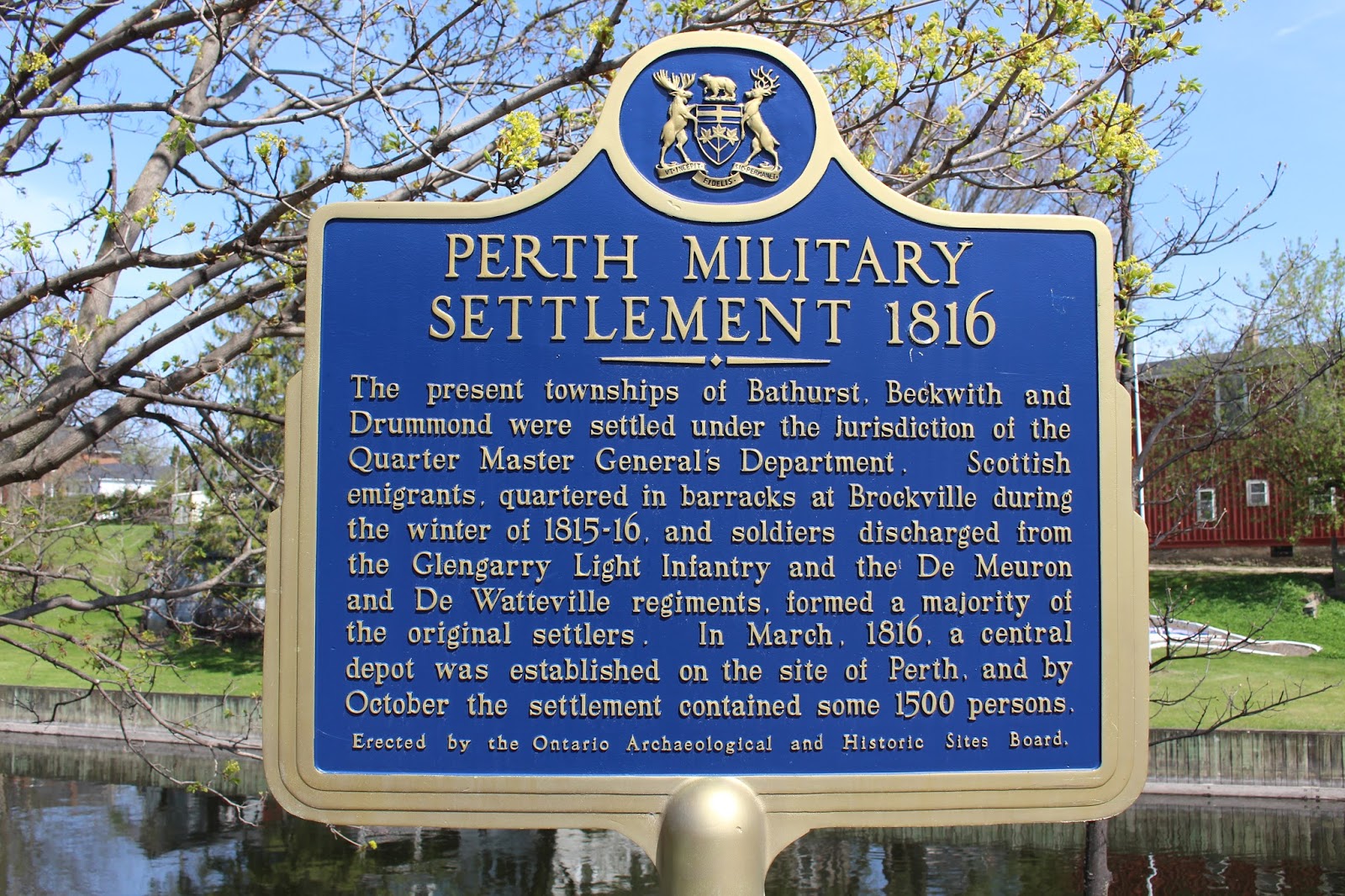 Memorials in Ottawa: Perth Military Settlement 1816
