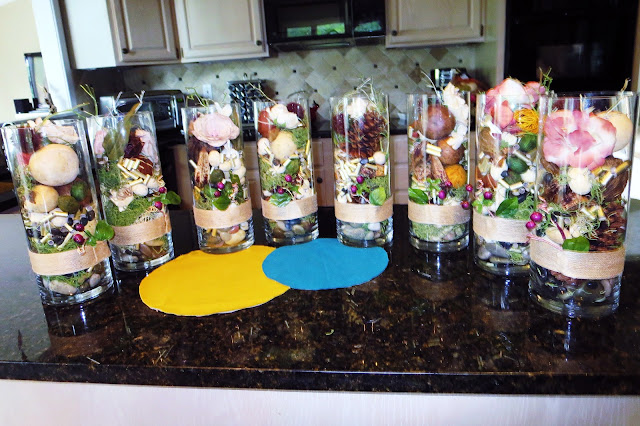 Wedding Cocktail Hour Centerpieces