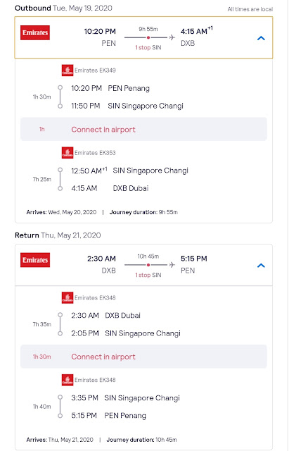 EK First Class: PEN to SIN via DXB from $610! - Premium Cabin Deals