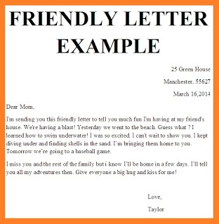 Friendly Letter Format 7Th Grade - Birthday Letter