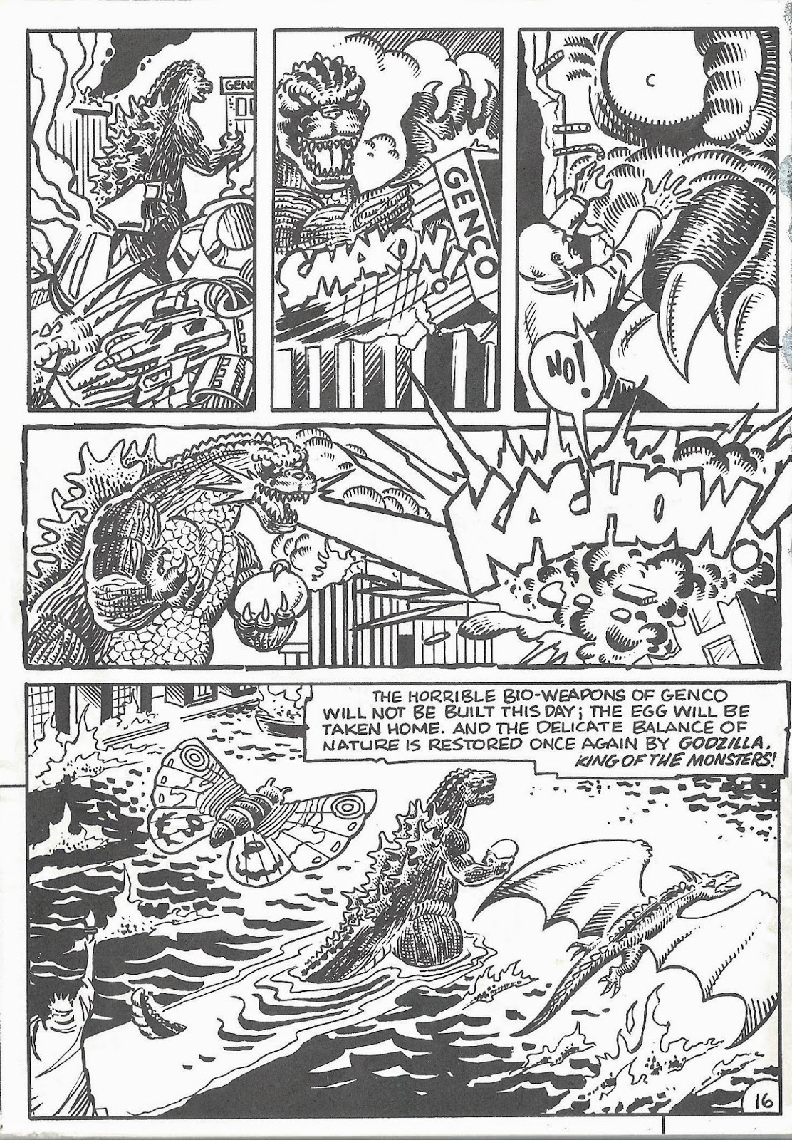 the sphinx: Godzilla KOTM Trendmasters Comic (1994, part 2)