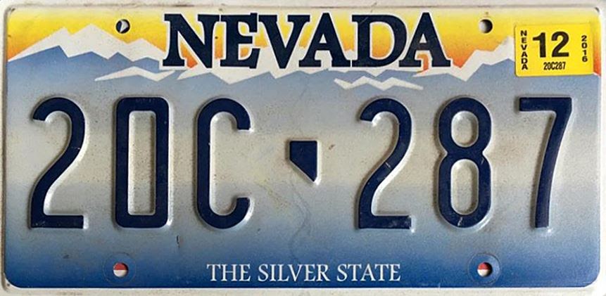 Just A Car Guy: Steve just told me about Nevada license plates and ...