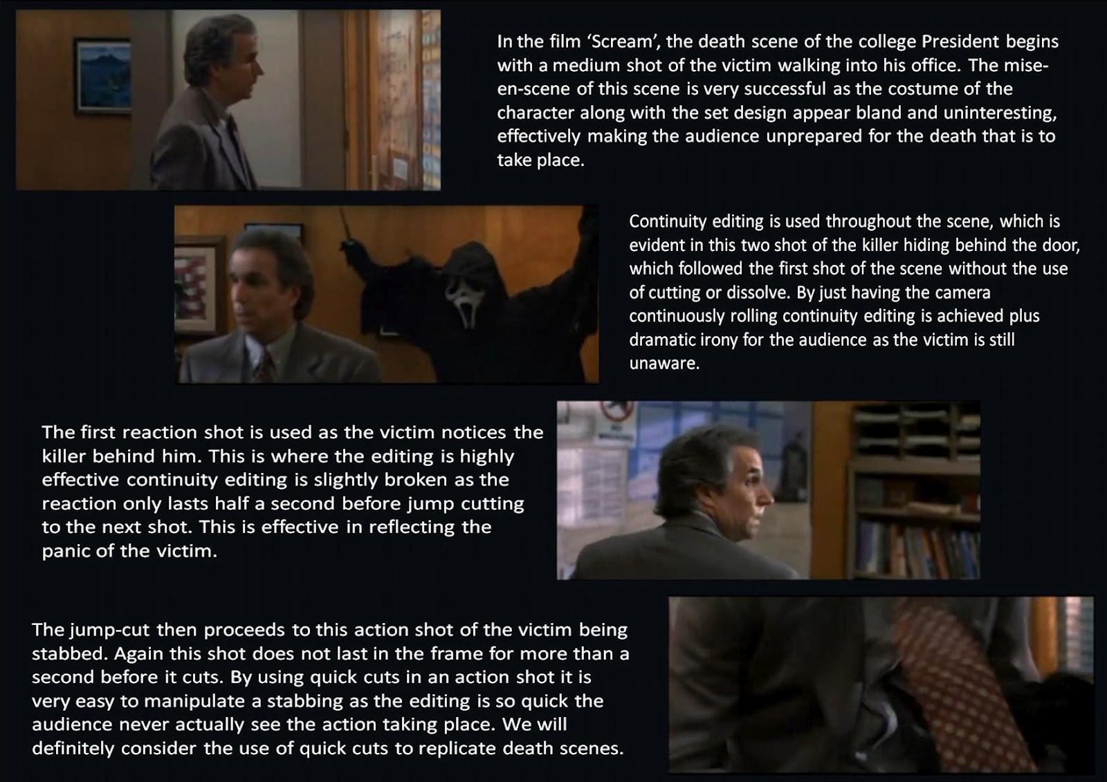 A2 Advanced Portfolio: Camera and Editing Techniques used in Death ...