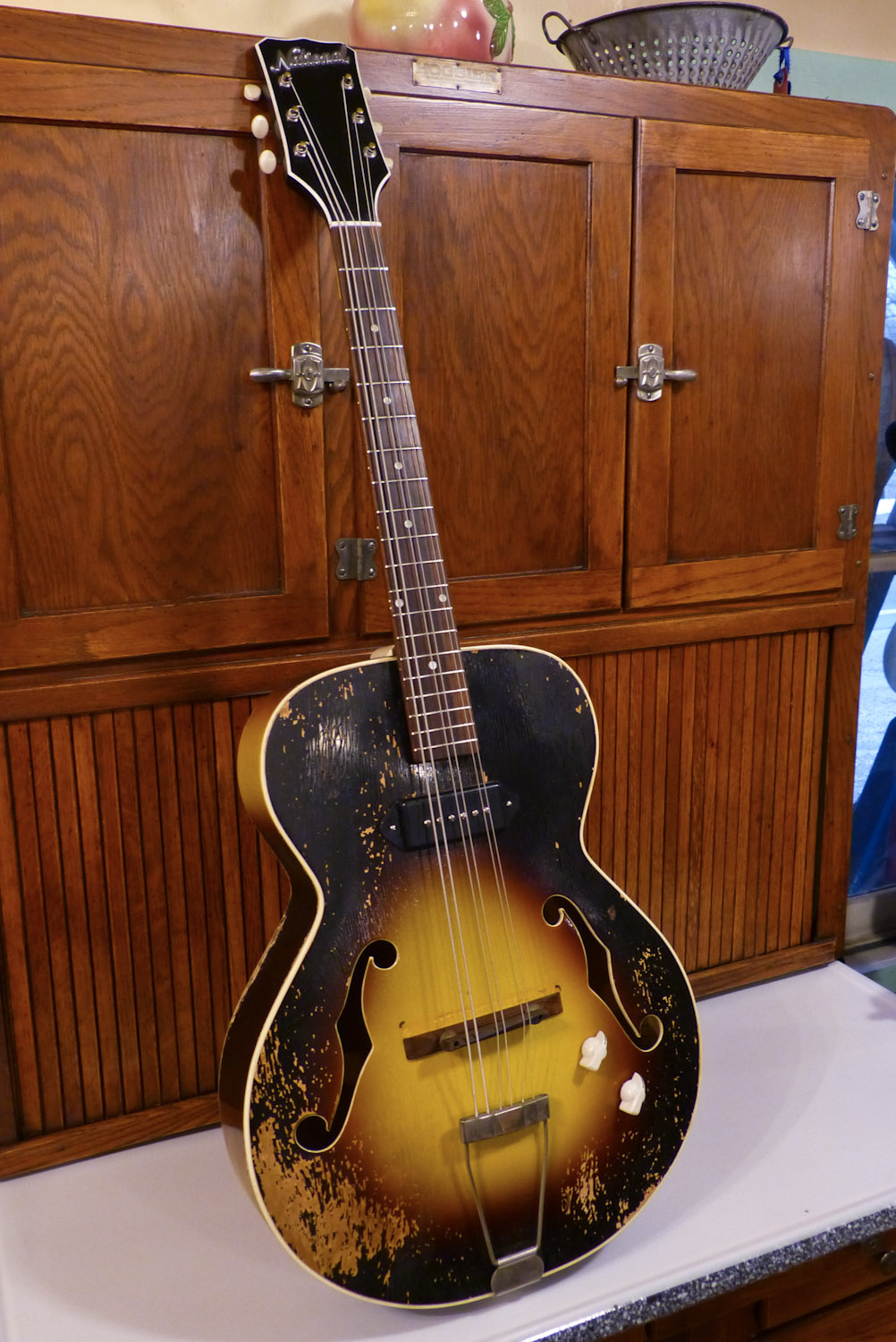 1957 National Dynamic Archtop Electric Mandocello Conversion