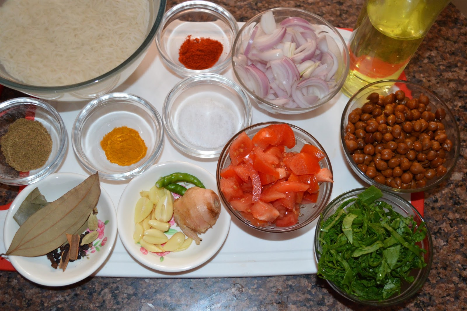 exotic-n-easy cooking: Channa Palak Pulao (Gram Spinach Rice)