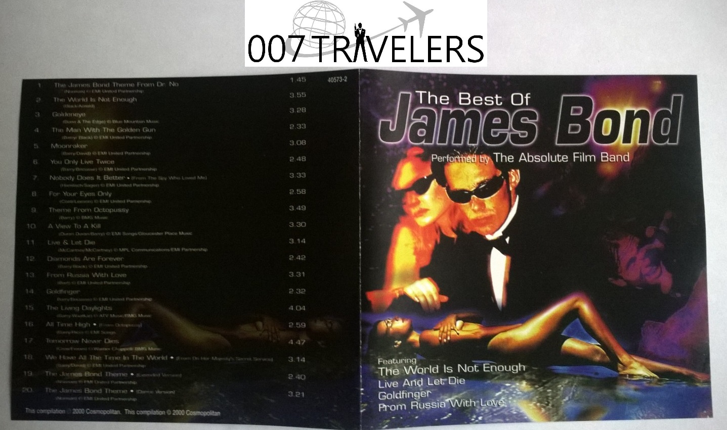 007 Item: The Best of James Bond CD - 007 Travelers