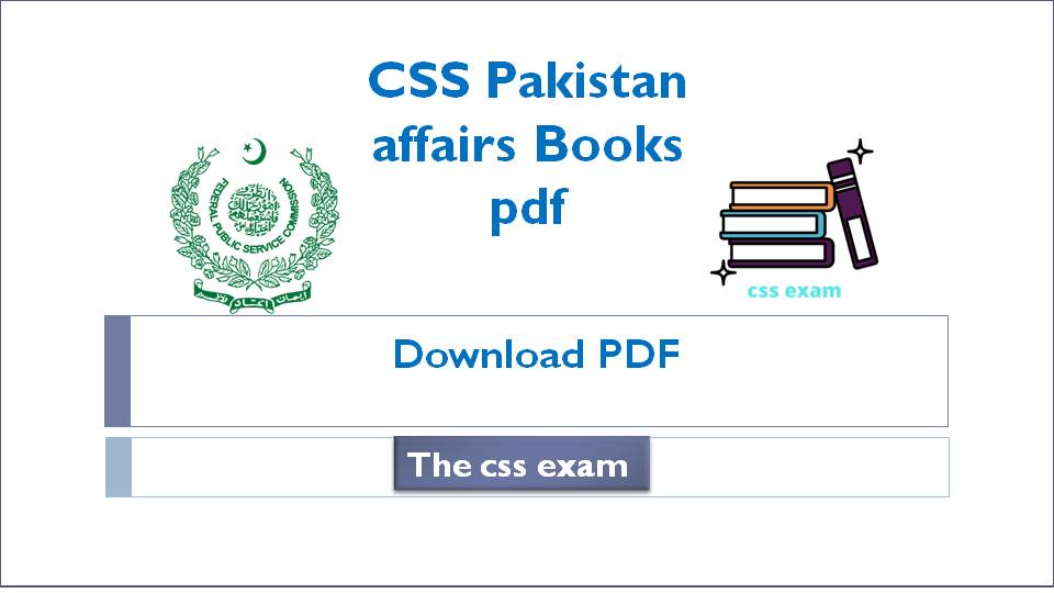 Download CSS Pakistan affairs Books pdf