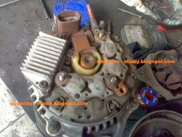 Perbaikan alternator Aerio penyebab indikator aki menyala