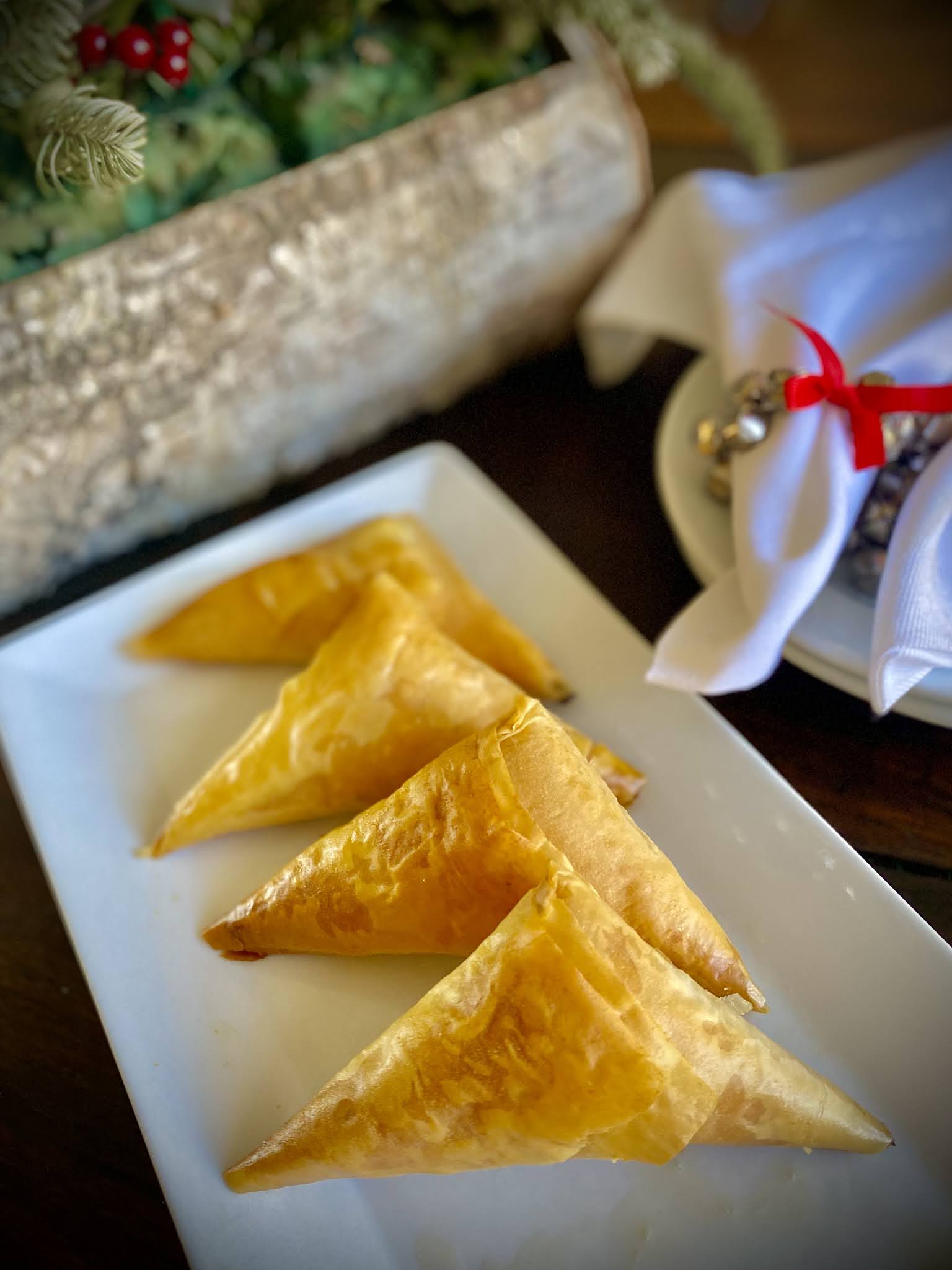 The Bee Cave Kitchen : Tiropita - Greek Cheese Phyllo Triangles