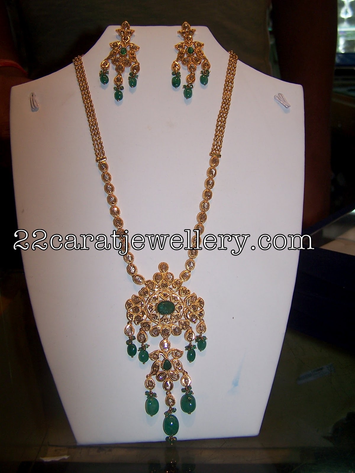 Double String Uncut Diamond Long Sets - Jewellery Designs
