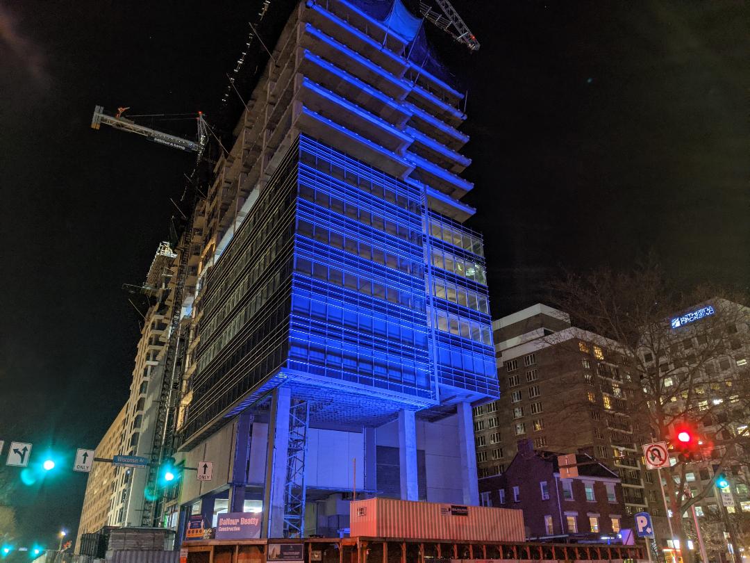 Robert Dyer @ Bethesda Row: Blue Christmas at Avocet Tower in downtown ...